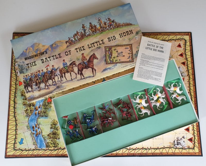THE BATTLE OF THE LITTLE BIG HORN Board Game (Waddingtons) 1960's ...