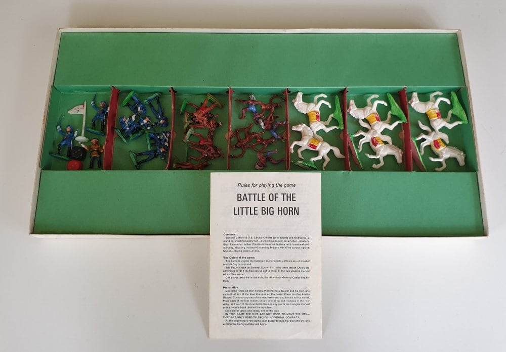 THE BATTLE OF THE LITTLE BIG HORN Board Game (Waddingtons) 1960's ...