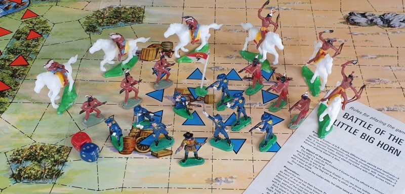 THE BATTLE OF THE LITTLE BIG HORN Board Game (Waddingtons) 1960's ...