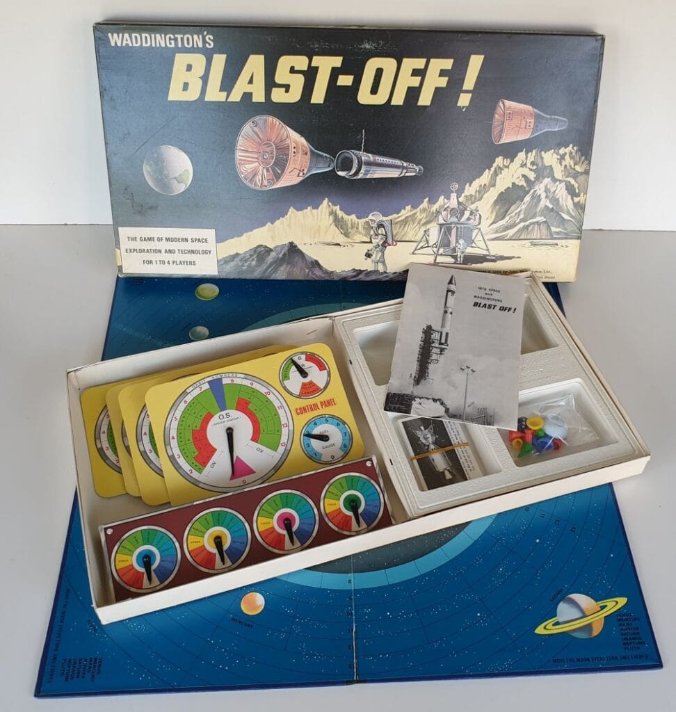 BLAST OFF Board Game (Waddington) 1960's - Vintage Toys & Games