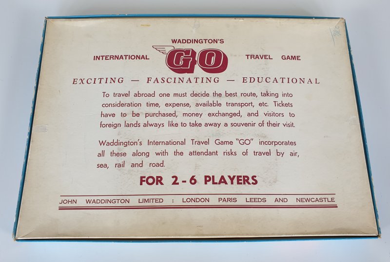 'GO' INTERNATIONAL TRAVEL Board Game (Waddington) 1960's - Vintage Toys ...