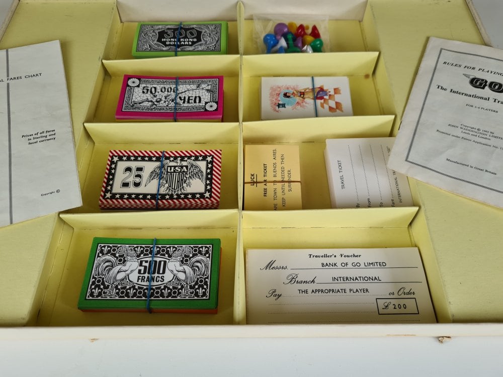 GO INTERNATIONAL TRAVEL Board Game (Waddington's) 1960's - Vintage Toys ...