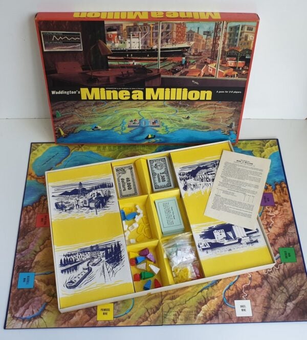 MINE A MILLION Board Game (Waddingtons) 1960's - Vintage Toys & Games