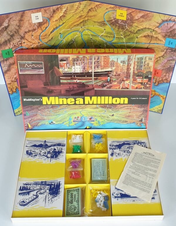 MINE A MILLION Board Game (Waddingtons) 1960's - Vintage Toys & Games