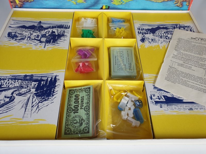 MINE A MILLION Board Game (Waddingtons) 1960's - Vintage Toys & Games