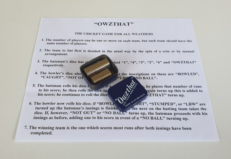 OWZTHAT Vintage Cricket Dice Game (1950's) - Vintage Toys & Games