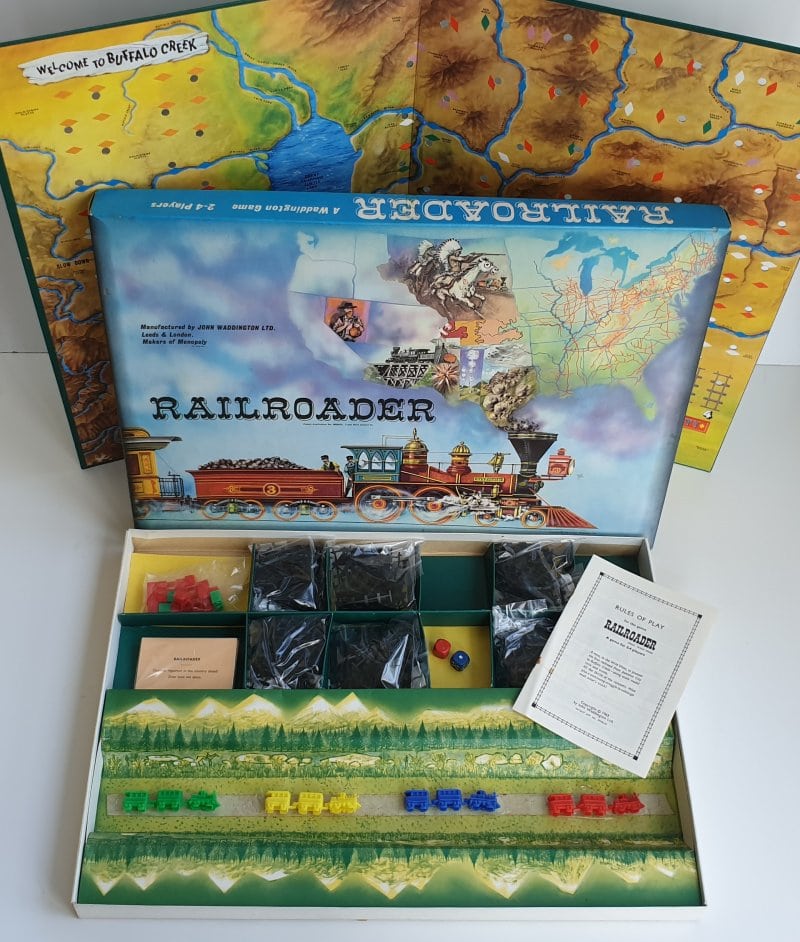 RAILROADER Board Game (Waddington) 1960's - Vintage Toys & Games