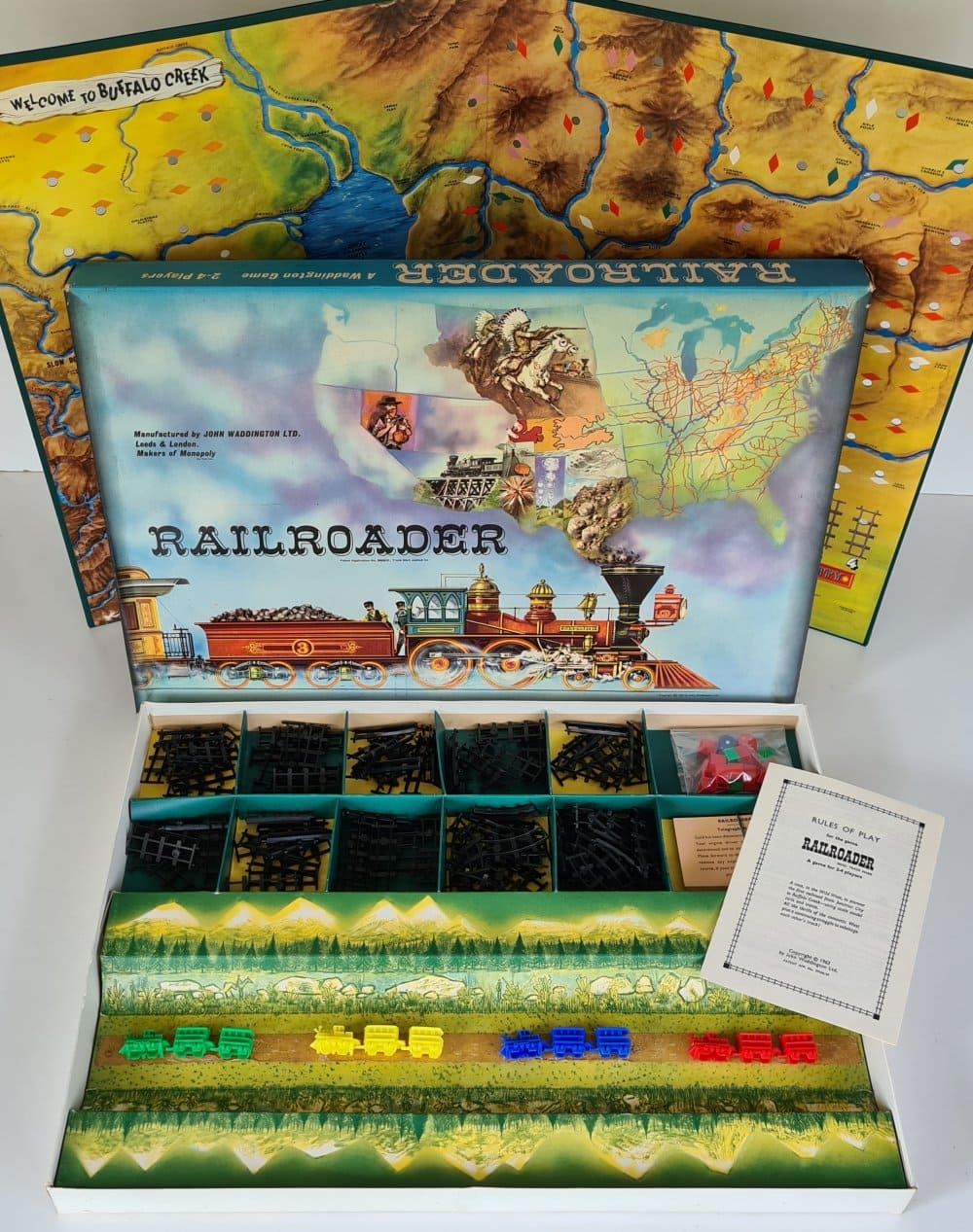 RAILROADER Board Game (Waddington) 1960's - Vintage Toys & Games